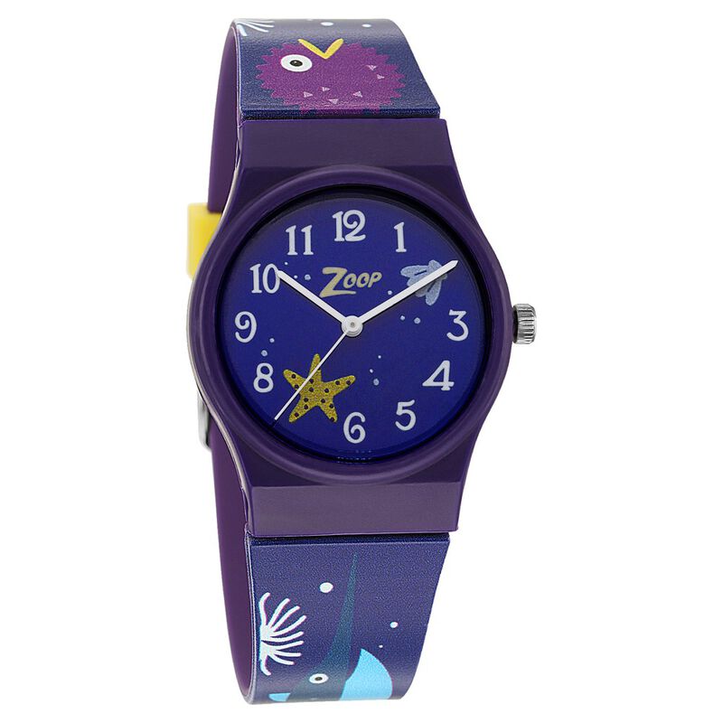 Buy Online Zoop Analog Watch with Blue Dial & Multicoloured Strap for ...