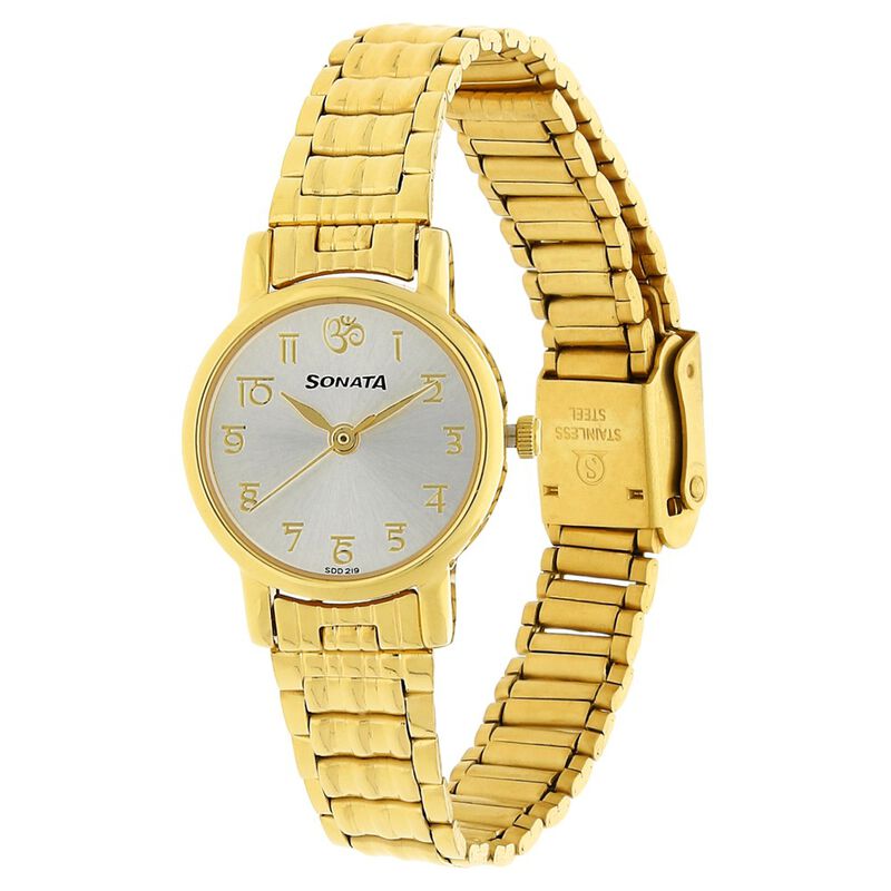 Buy Online Sonata Quartz Analog Silver Dial Metal Strap Watch for Women ...