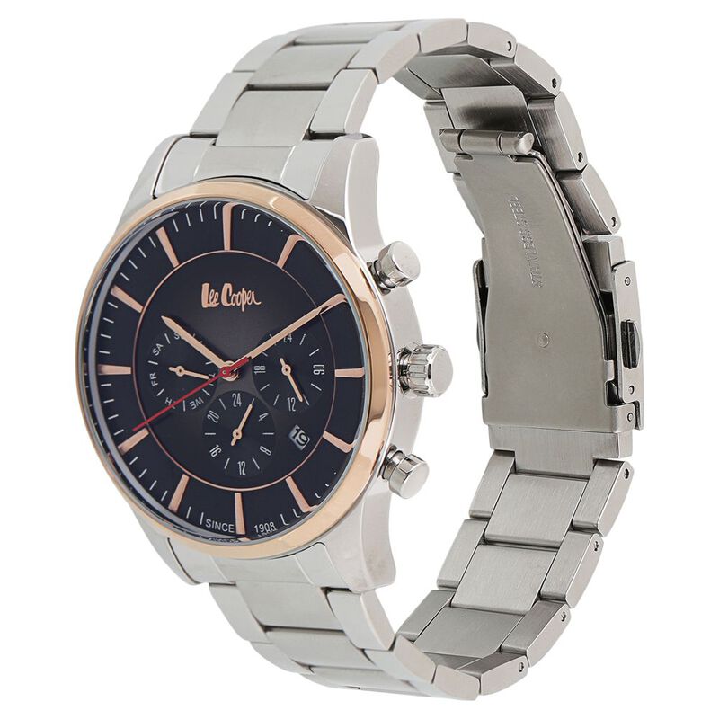 Buy Online Lee Cooper Quartz Multifunction Black Dial Stainless Steel ...