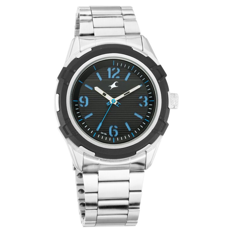 Buy Online Fastrack Fastfit Quartz Analog Black Dial Stainless Steel ...