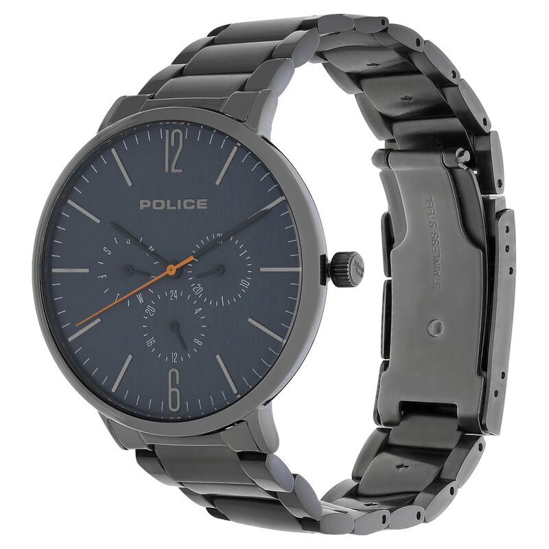 Buy Online Police Quartz Multifunction Blue Dial Stainless Steel Strap ...