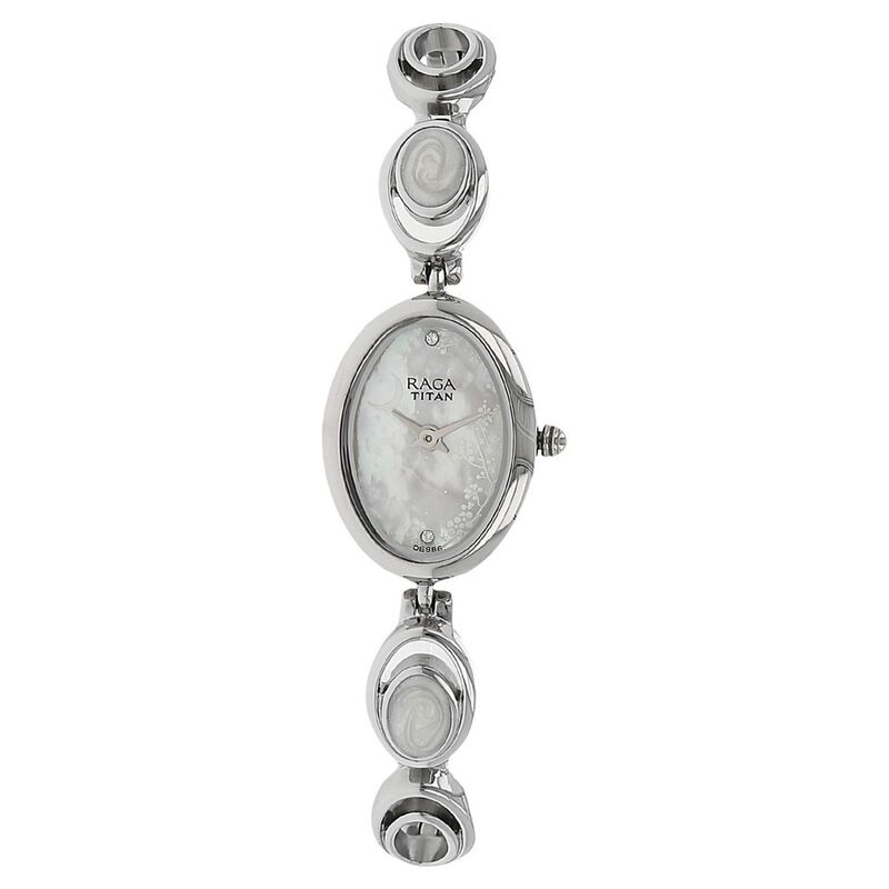 Buy Online Titan Quartz Analog Mother of Pearl Dial Metal Strap Watch ...