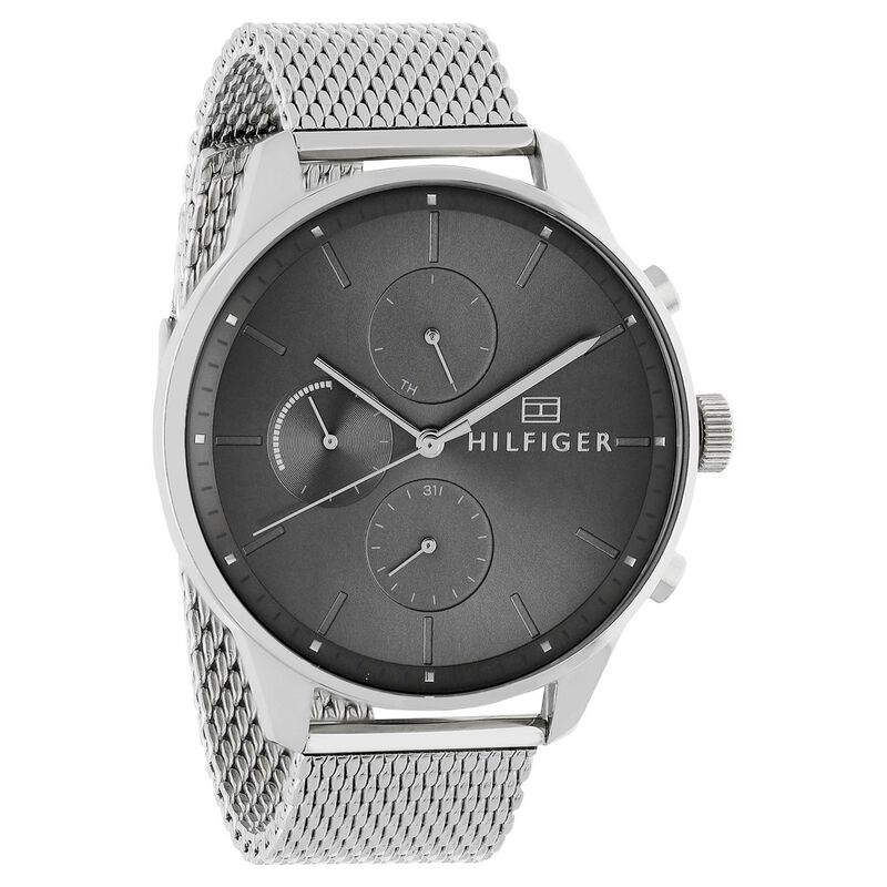 Buy Online Tommy Hilfiger Quartz Multifunction Grey Dial Stainless ...
