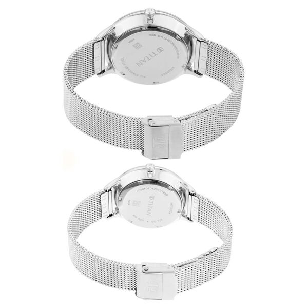Buy Online Titan Quartz Multifunction Blue Dial Stainless Steel Strap ...