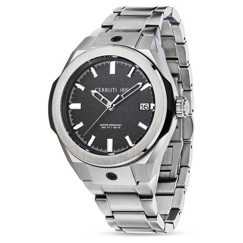 Buy Online Cerruti 1881 Black Dial Stainless Steel Strap Watch for Men ...