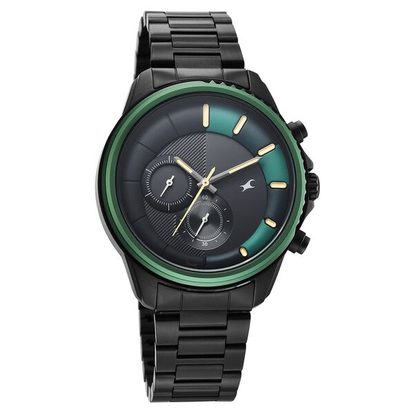 Buy Online Fastrack Wild Quartz Chronograph Two Toned Dial Black ...