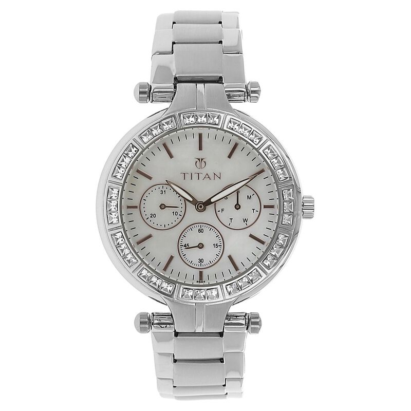 Buy Online Titan Quartz Analog with Day and Date Mother of Pearl Dial ...