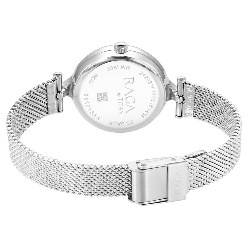 Buy Online Titan Raga Showstopper Quartz Analog Pink Dial Metal Strap ...