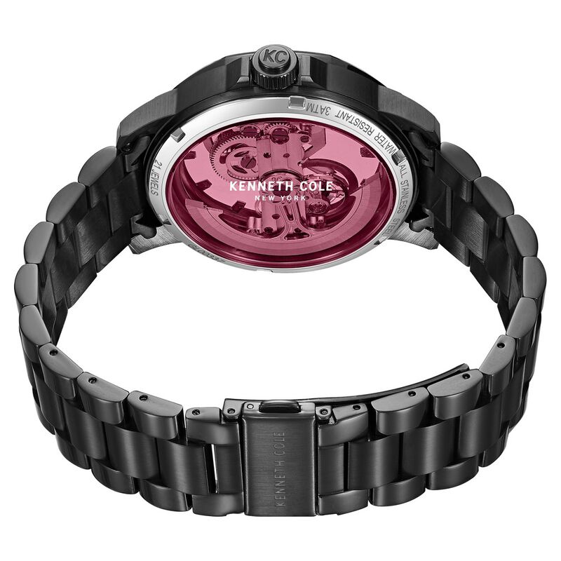 Buy Online Kenneth Cole Automatic Red Dial Stainless Steel Strap Watch ...