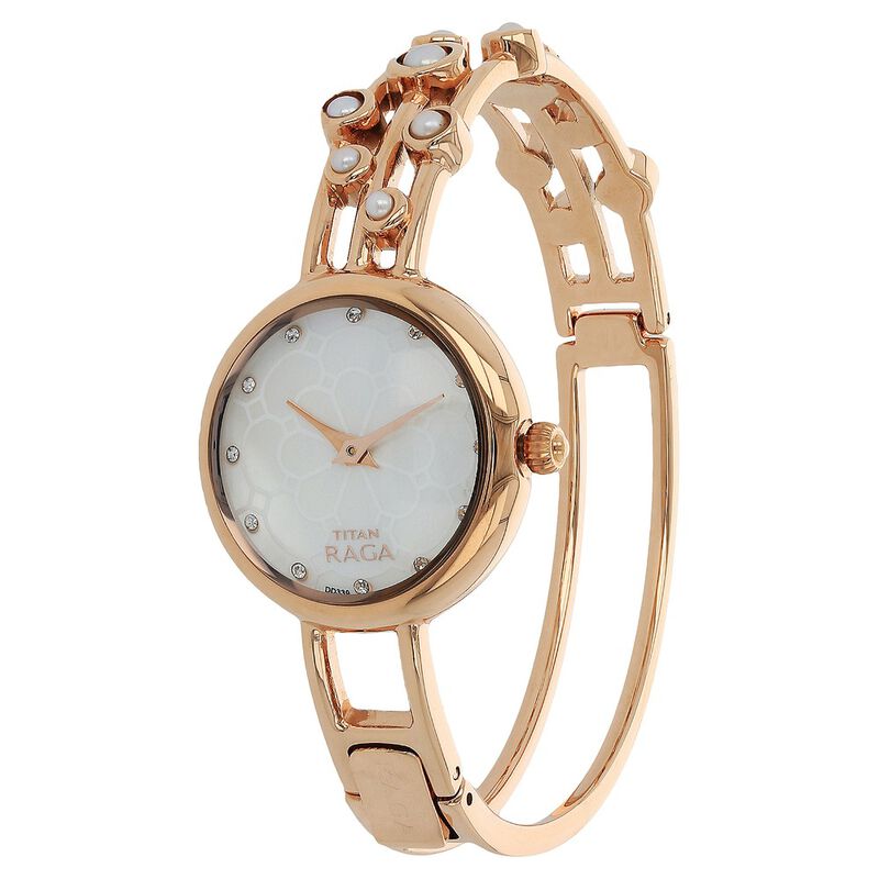 Buy Online Titan Raga Mother of Pearl Dial Women Watch With Metal Strap ...