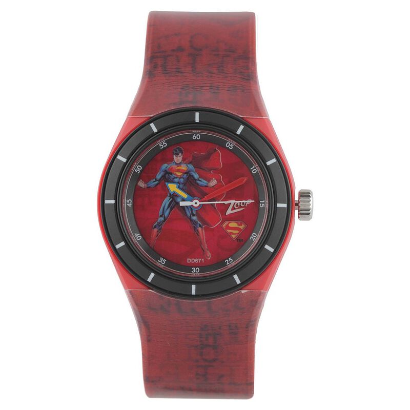 Buy Online Zoop By Titan Quartz Analog Red Dial PU Strap Watch for Kids ...