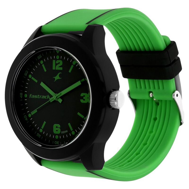 Buy Online Fastrack Quartz Analog Black Dial Plastic Strap Unisex Watch ...