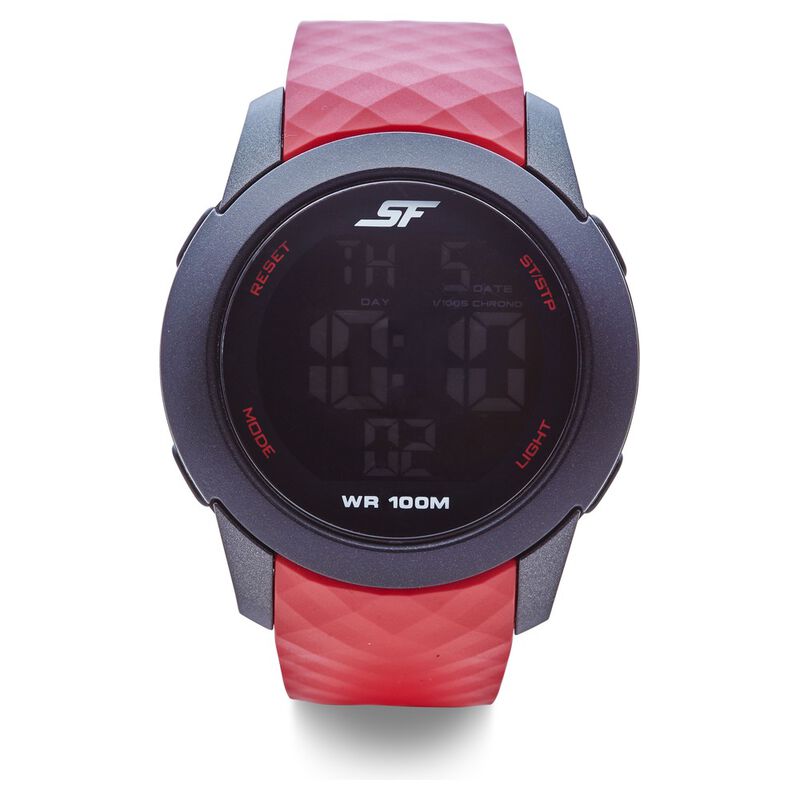 Buy Online SF Digital Dial PU Strap Watch for Men - 77100pp04 | Titan