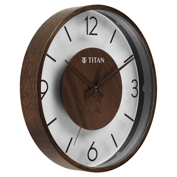 Buy Online Titan Glass-Wood Fusion Wall Clock - ntw0089wa01 | Titan