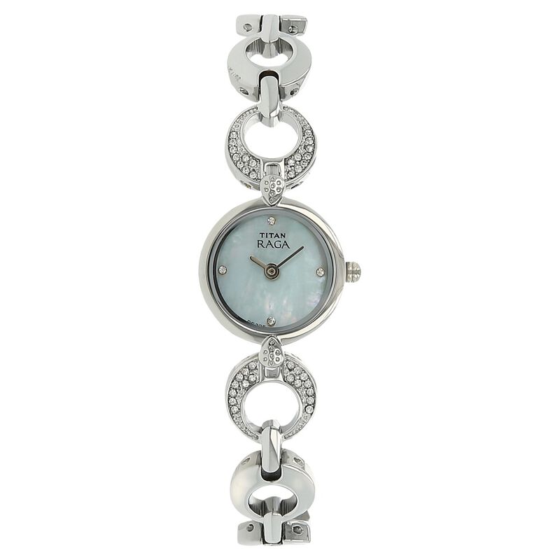 Buy Online Titan Quartz Analog Silver Dial Metal Strap Watch for Women ...