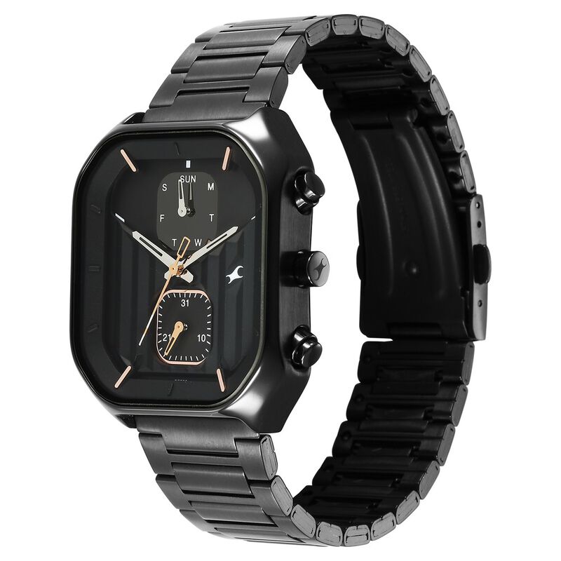 Buy Online Fastrack Fleek Quartz Multifunction Black Dial Stainless ...