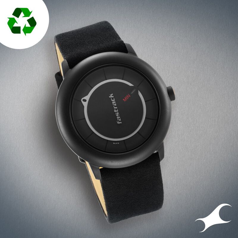 Buy Online Fastrack Revibe Quartz Analog Black Dial Fabric Strap Watch ...