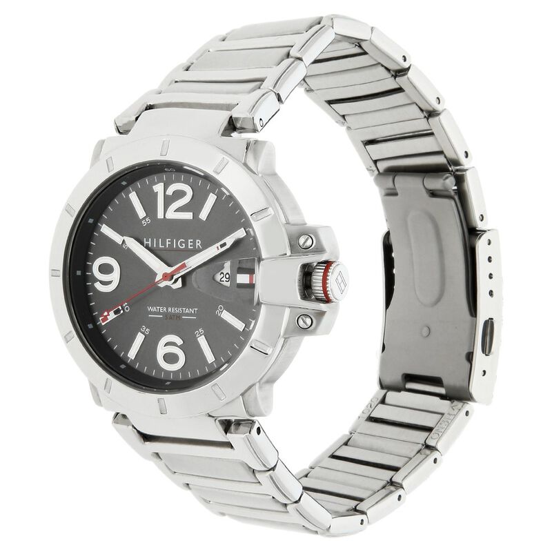 Buy Online Tommy Hilfiger Quartz Analog Grey Dial Stainless Steel Strap ...