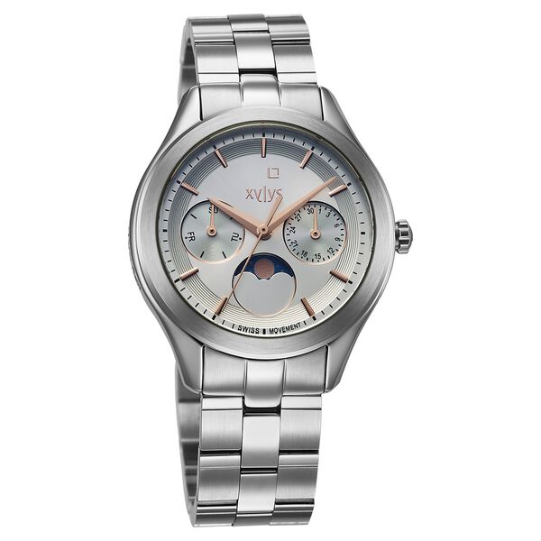 Buy Online Xylys Swiss Quartz Blue Dial Silver Stainless Steel Strap ...