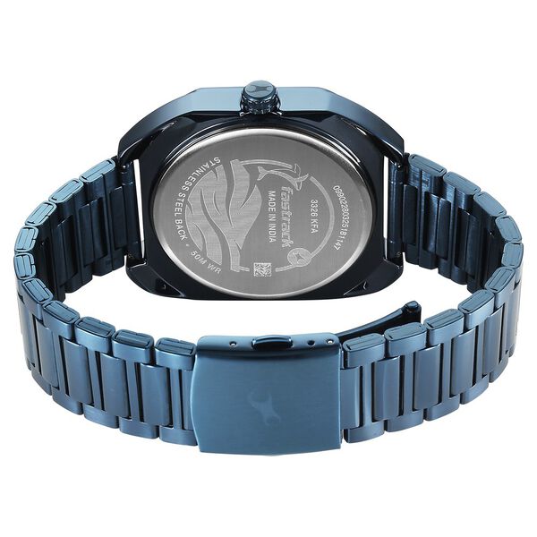 Buy Online Fastrack Oceanyx Quartz Analog with Date Blue Dial Blue ...