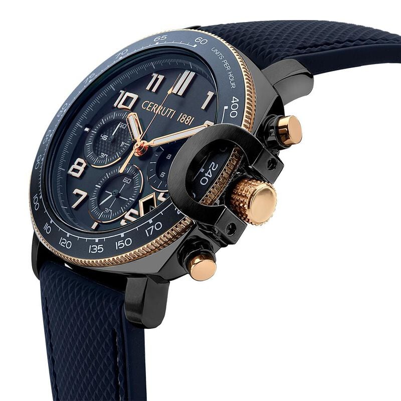 Buy Online Cerruti 1881 Blue Dial Silicone Strap Watch for Men ...