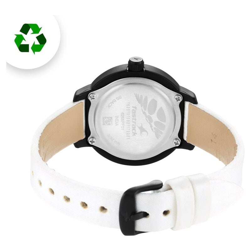 Buy Online Fastrack Revibe Quartz Analog White Dial Fabric Strap Watch ...