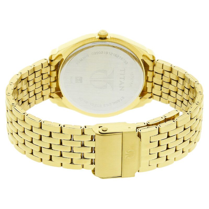 Buy Online Titan Quartz Analog White Dial Stainless Steel Strap Watch ...