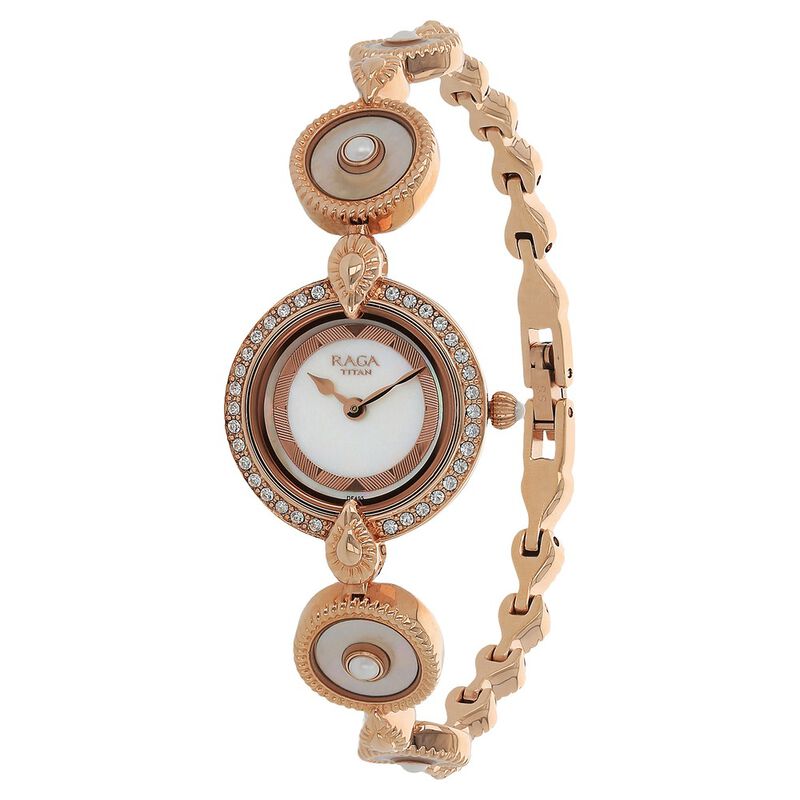 Buy Online Titan Raga Moonlight Mother of Pearl Dial Quartz Analog ...