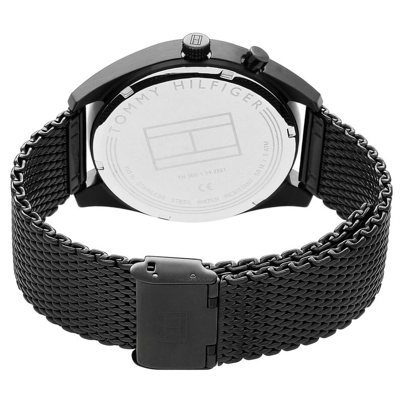 Buy Online Tommy Hilfiger Quartz Analog Black Dial Metal Strap Watch ...