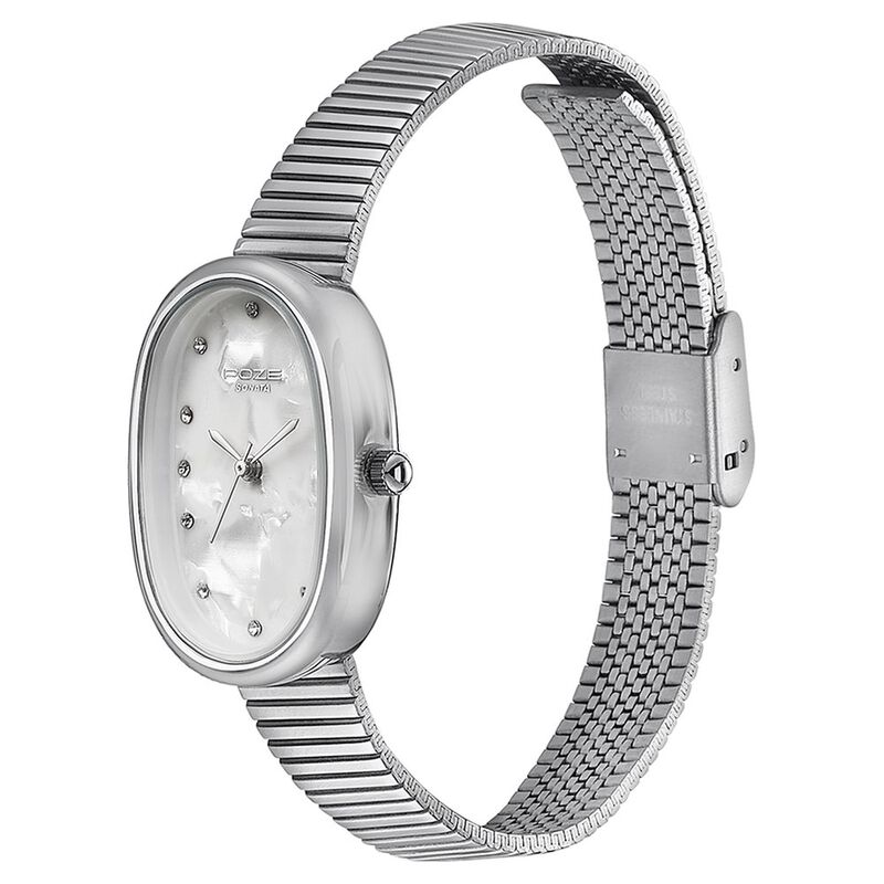 Buy Online Sonata Poze Quartz Quartz White Dial Metal Strap Watch for ...