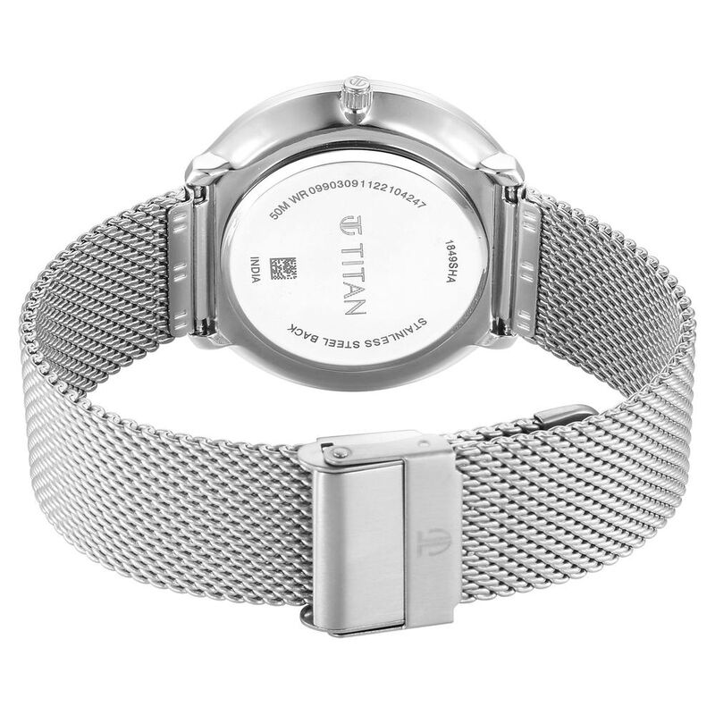 Buy Online Titan Noir Blue Dial Analog Stainless Steel Strap Watch for ...