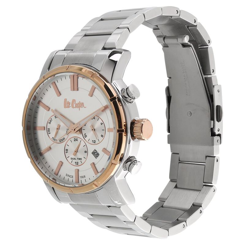 Buy Online Lee Cooper Silver Dial Chronograph Watch for Men ...