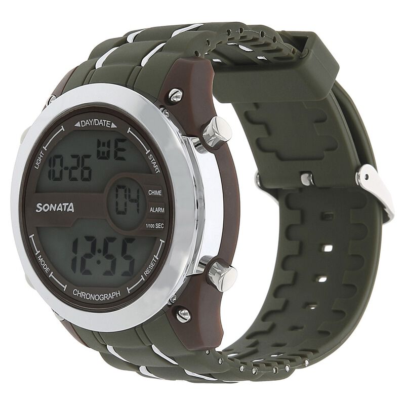 Buy Online SF Digital Brown Dial Watch for Men - nh77034pp02m | Titan