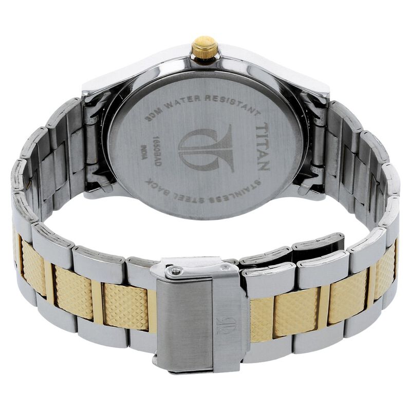 Buy Online Titan Quartz Analog with Day and Date Silver Dial Stainless ...