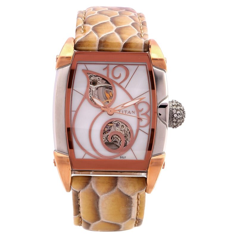 Buy Online Titan Automatic White Dial Watch for Women - nc9814kl01j | Titan