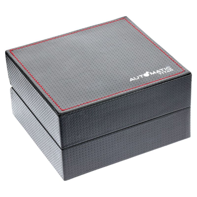 Buy Online Titan Automatics Silver Dial Automatic Leather Strap watch ...