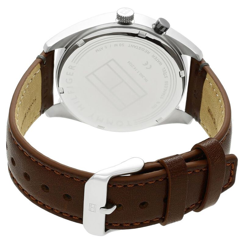 Buy Online Tommy Hilfiger Quartz Analog White Dial Leather Strap Watch ...