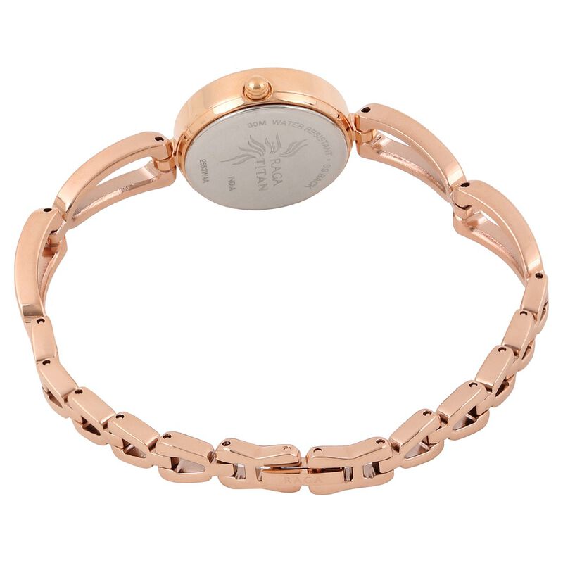 Buy Online Titan Raga Foliage Rose Gold Dial Women Watch With Metal ...