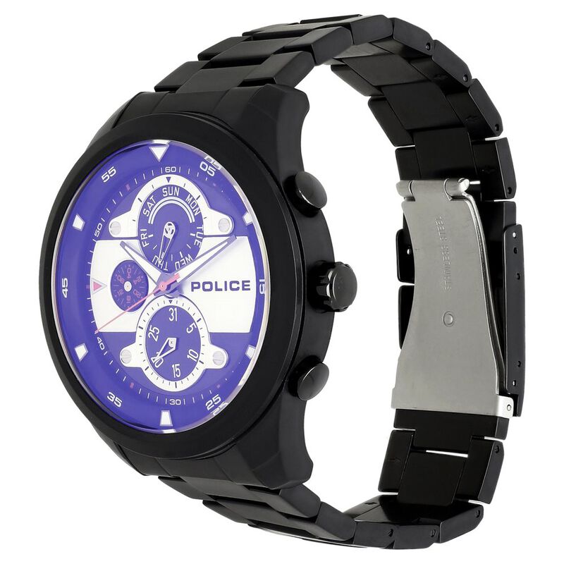 Buy Online Police Quartz Multifunction Black Dial Metal Strap Watch for ...