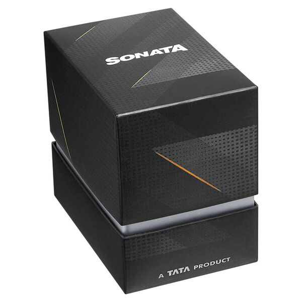Buy Online Sonata Sleek Black Dial Analog Watch for Men - nu7148nm01 ...