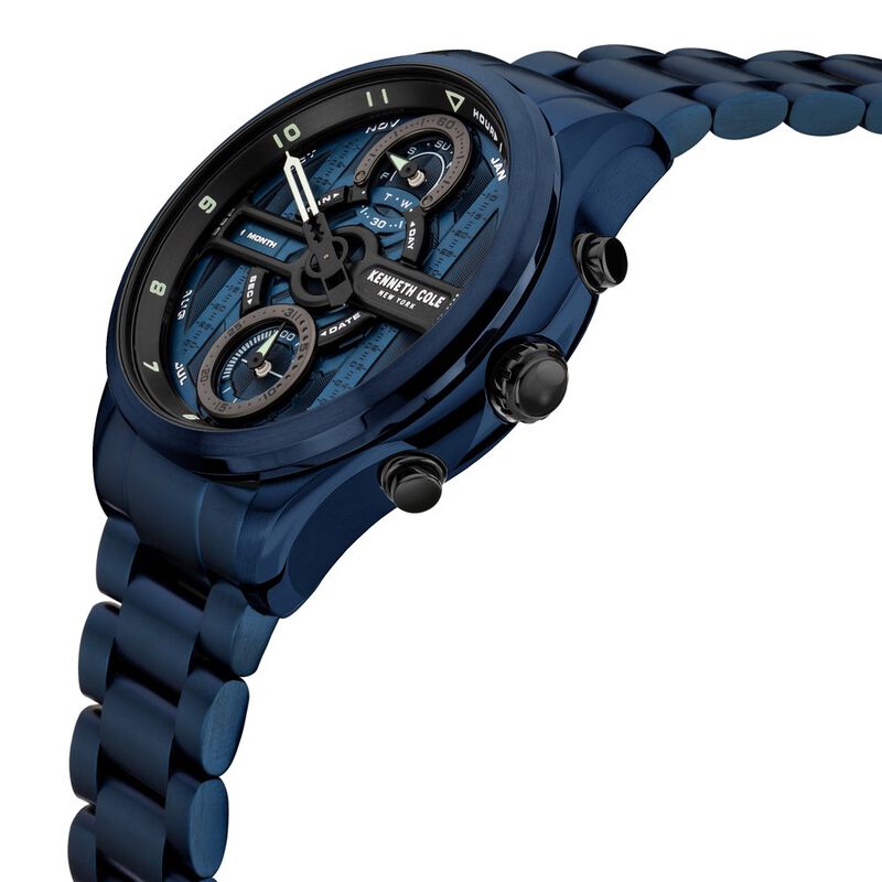 Buy Online Kenneth Cole Quartz Chronograph Black Dial Stainless Steel ...