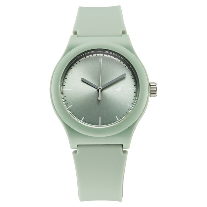 Buy Online Fastrack Tees Urbanique Quartz Analog Green Dial Silicon ...