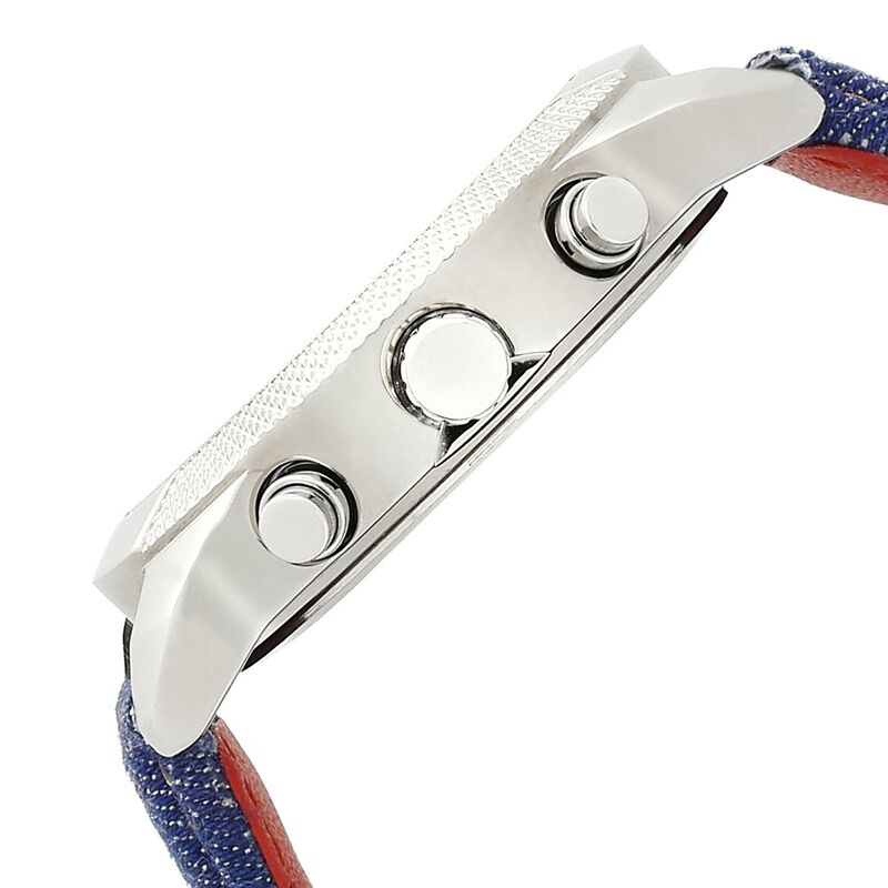 Buy Online Fastrack Denim Quartz Multifunction White Dial Denim Strap ...