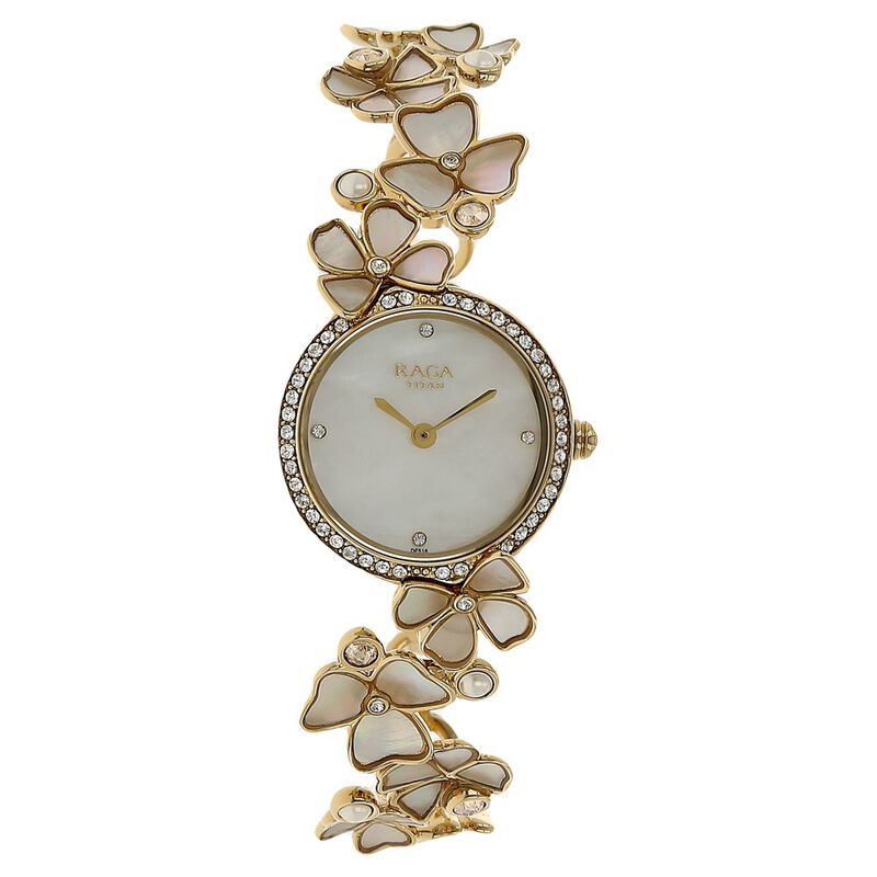 Buy Online Titan Raga Moonlight Mother of Pearl Dial Women Watch With ...