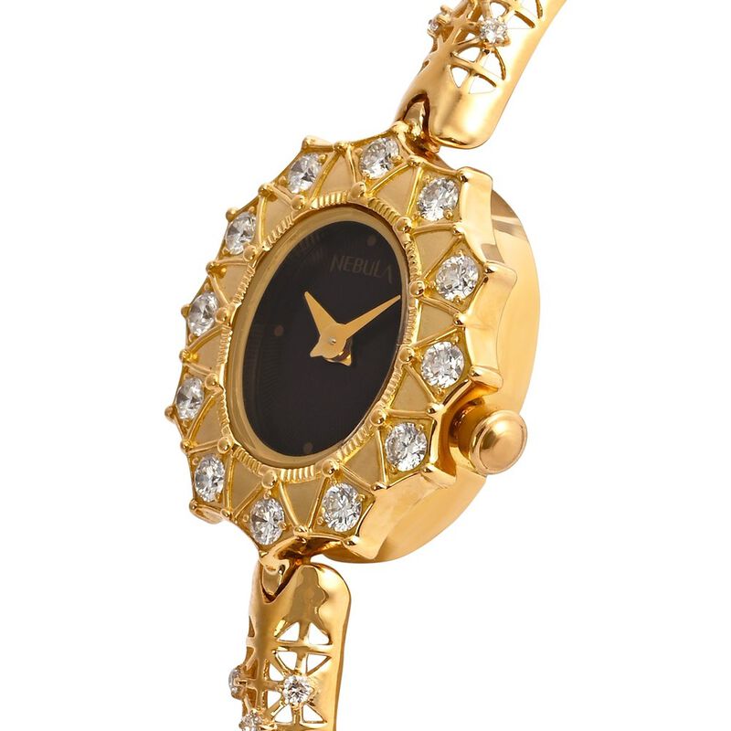 Buy Online Nebula by Titan Quartz Analog Brown Dial 18 Karat Gold Strap ...