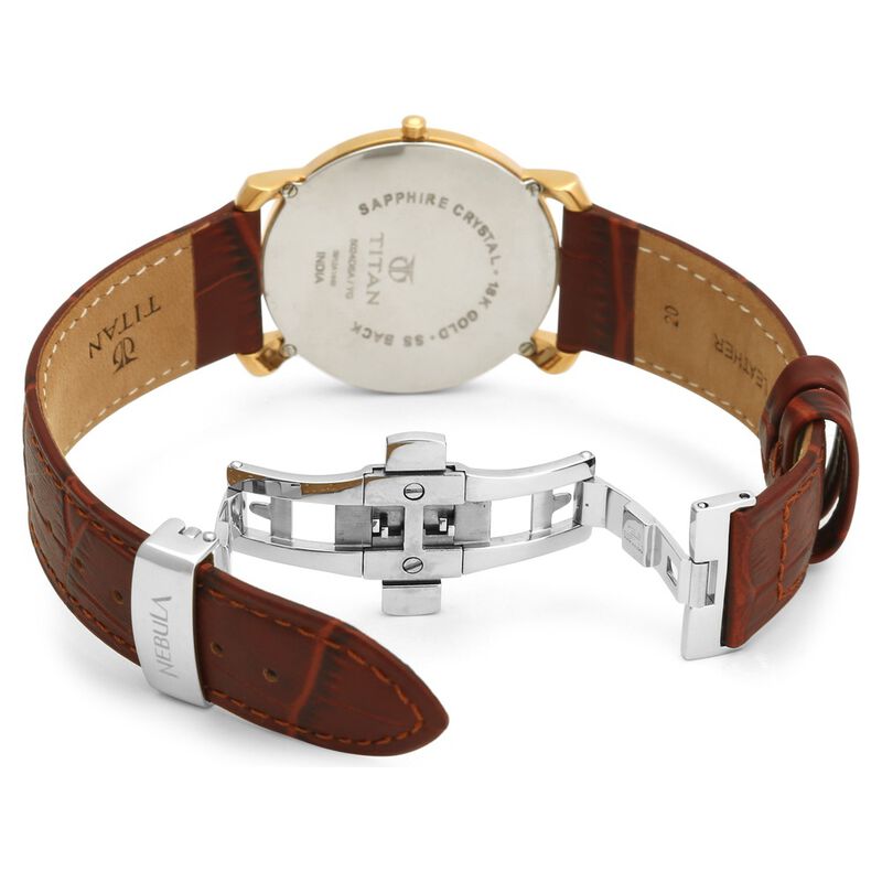 Buy Online Titan Nebula Rajputana Quartz Analog 18 Karat Solid Gold ...
