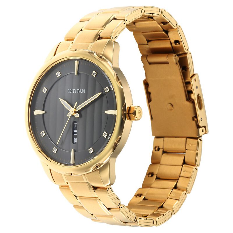 Buy Online Titan Regalia Opulent Analog with Day and Date Black Dial ...