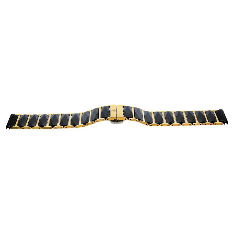 Buy Online 20 mm Black & Golden Ceramic & Metal Strap for Men ...