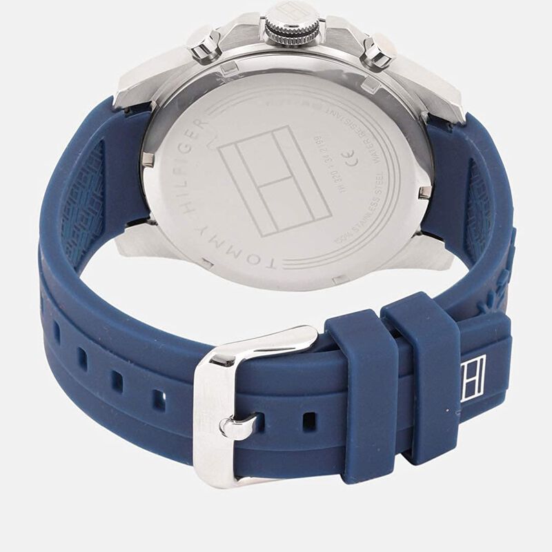 Buy Online Tommy Hilfiger Blue Dial Silicone Strap Watch for Men ...