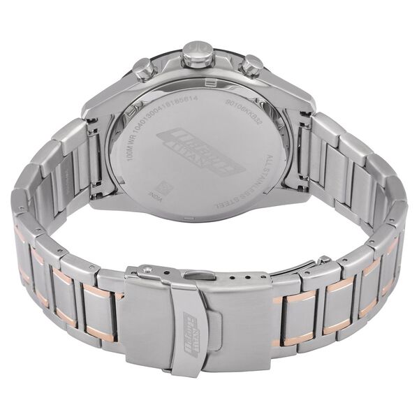 Buy Online Titan Quartz Chronograph Black Dial Stainless Steel Strap ...